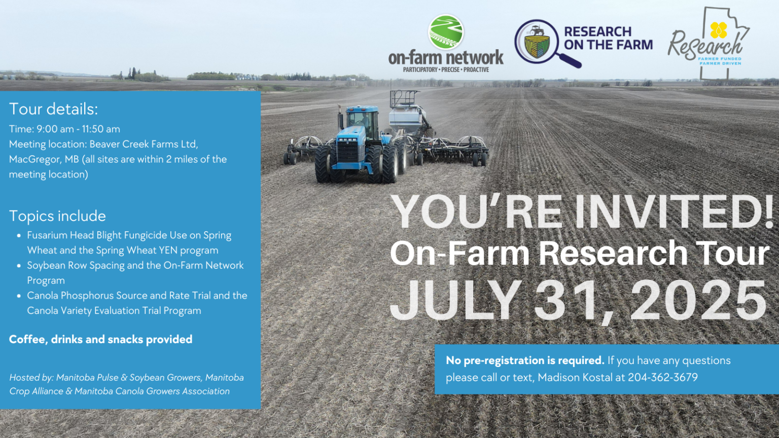 On-Farm Research Tour – Manitoba Crop Alliance